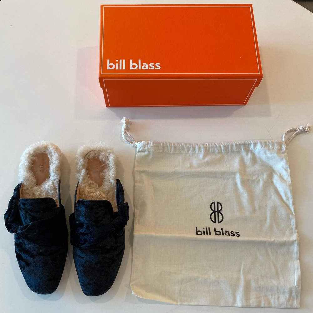 Bill Blass Slides Laverne Tie Black Velvet - Gem